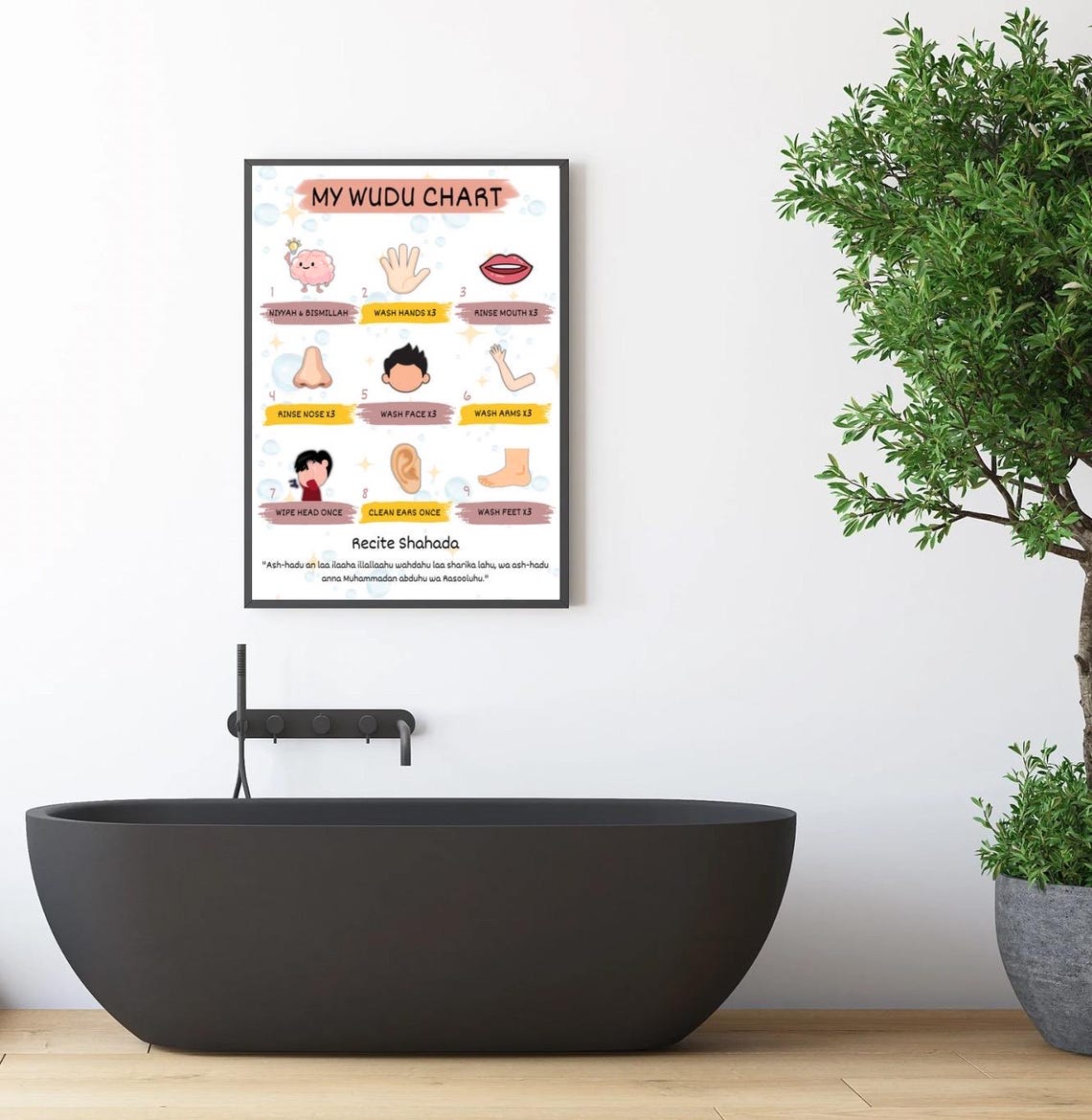 Wudu Chart Printable | Wudu Poster | Islamic Wudu | Wudu Guide for Kids ...