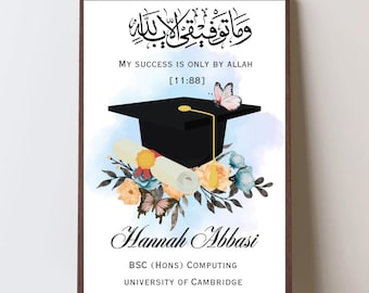 Personalised Islamic Graduation Gift|islamic Graduation Print ...