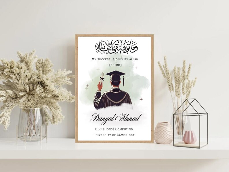 Personalised Islamic Graduation Gift|islamic Graduation Print ...