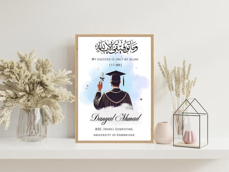 Personalised Islamic Graduation Gift|islamic Graduation Print ...