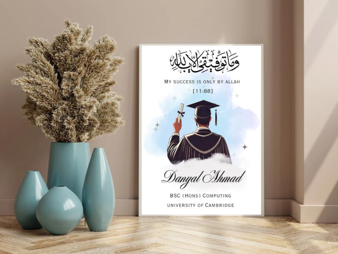 Personalised Islamic Graduation Gift|islamic Graduation Print ...