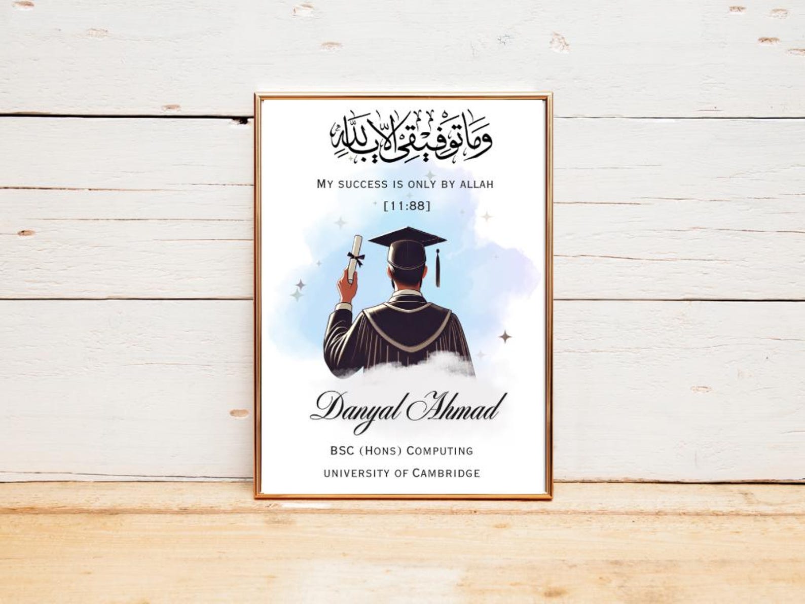 Personalised Islamic Graduation Gift|islamic Graduation Print ...