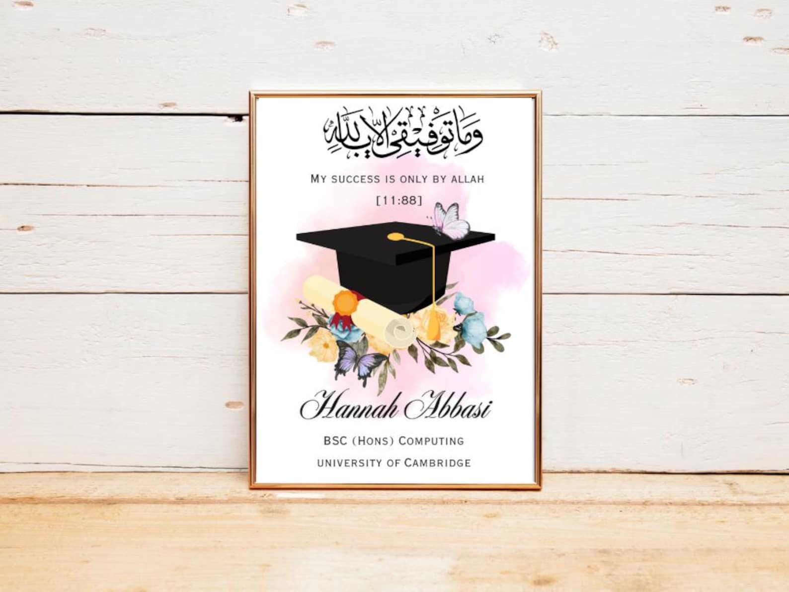 Personalised Islamic Graduation Gift|islamic Graduation Print ...