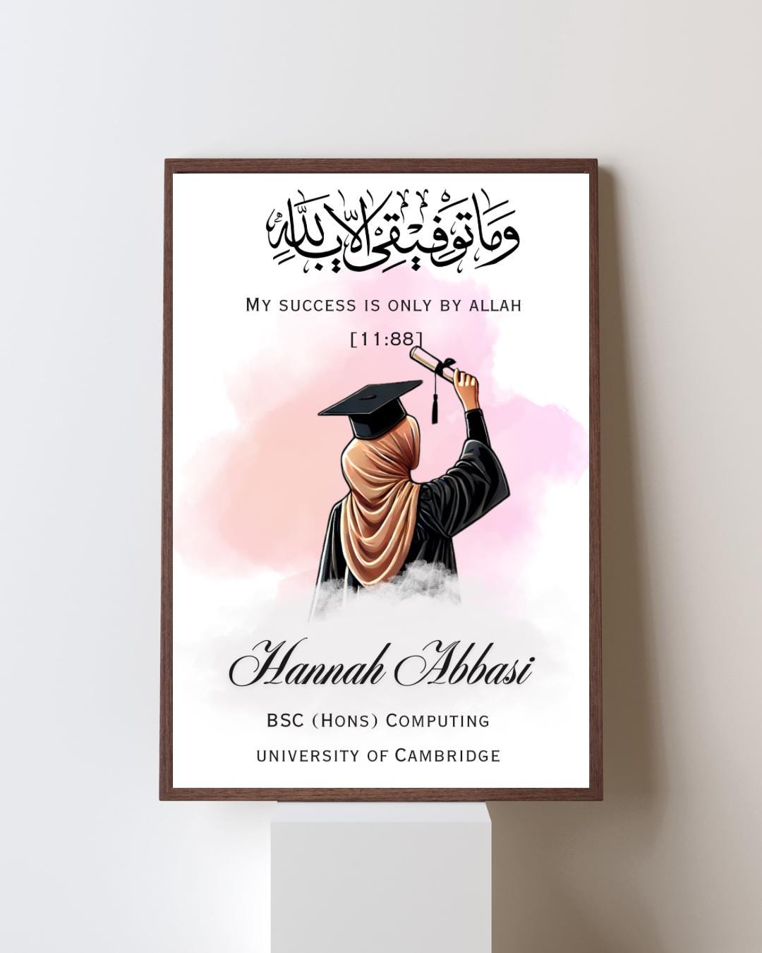 Personalised Islamic Graduation Gift|islamic Graduation Print ...