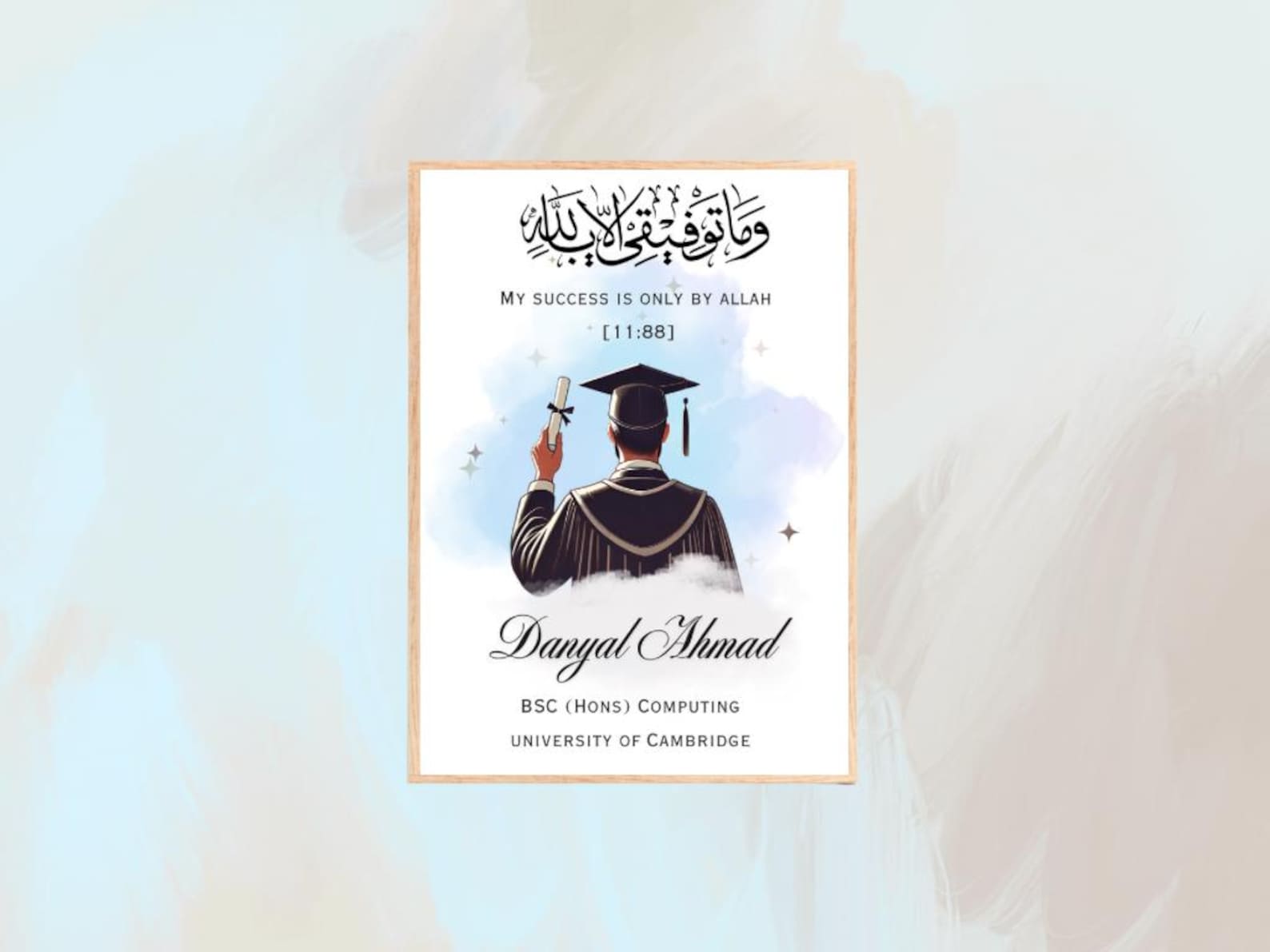 Personalised Islamic Graduation Gift|islamic Graduation Print ...