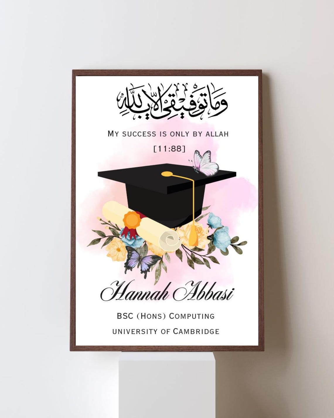 Personalised Islamic Graduation Gift|islamic Graduation Print ...