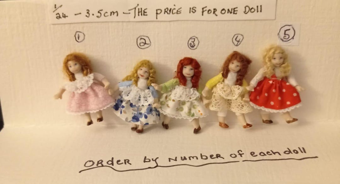 Miniature Dollhouse Dolls - 3.5 Cm - Etsy