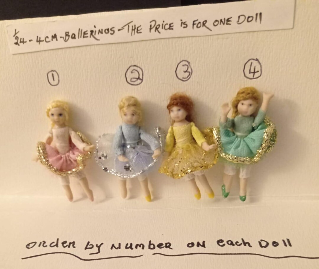 Miniature Dollhouse Dolls - 4 Cm - Ballerina - Etsy