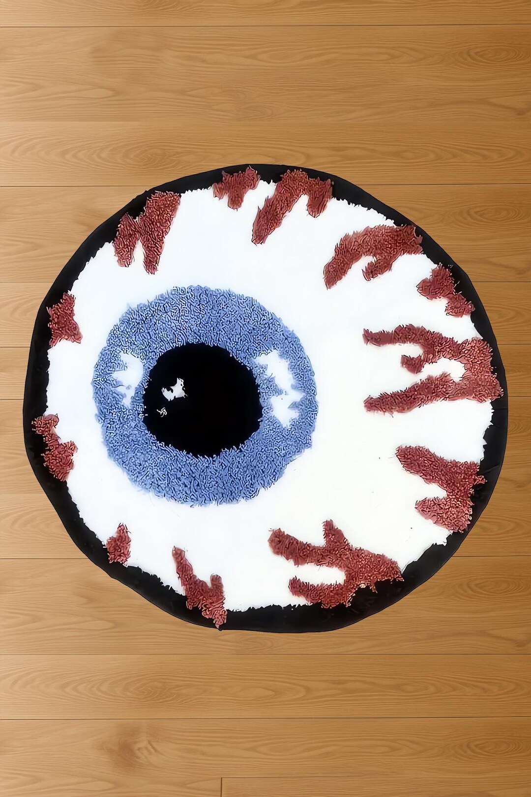 Eyeball Shaped Printed Rug With Bloody Design Creepy Fun Horror Style ...