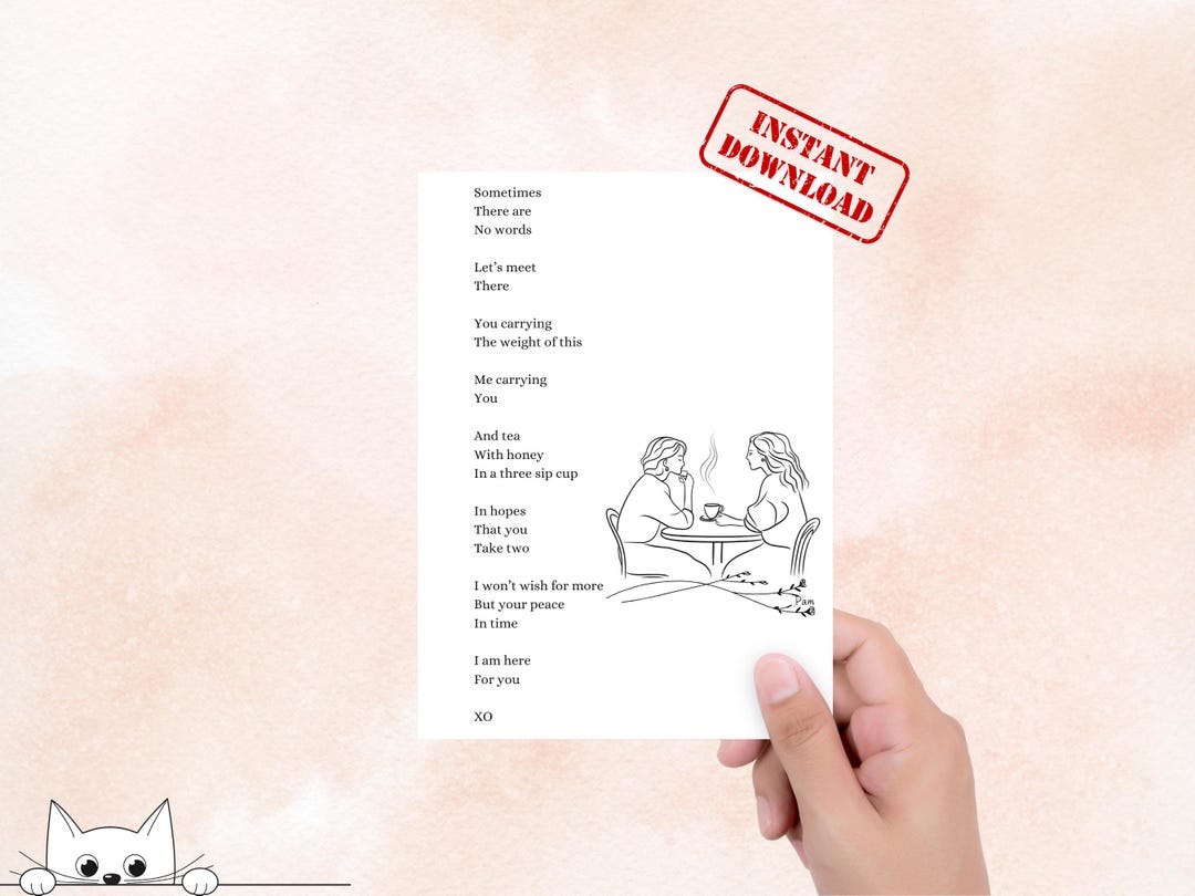 Comfort Poem Greeting Card: Sympathy Gift (digital Download) - Etsy