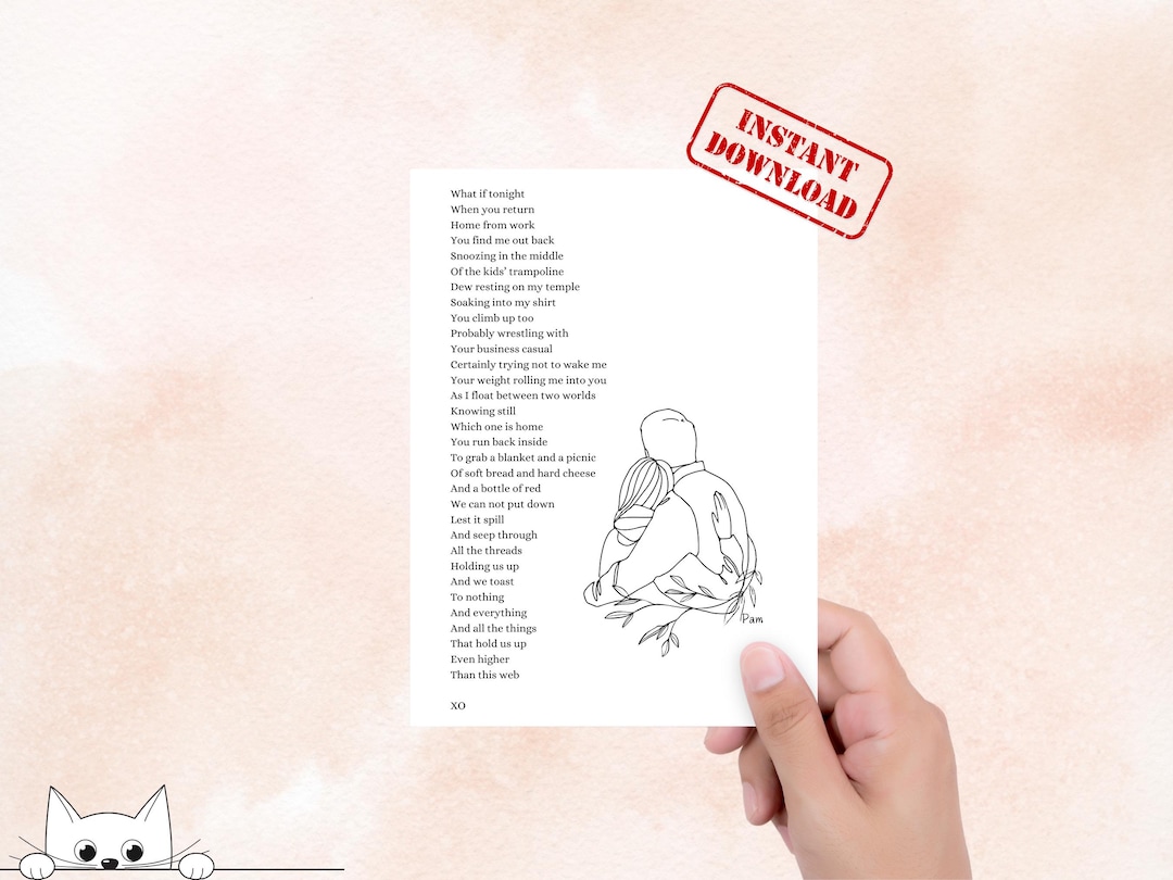 A One-of-a-kind Little Poem Carefully Crafted & Set Into a 5 X 7 ...