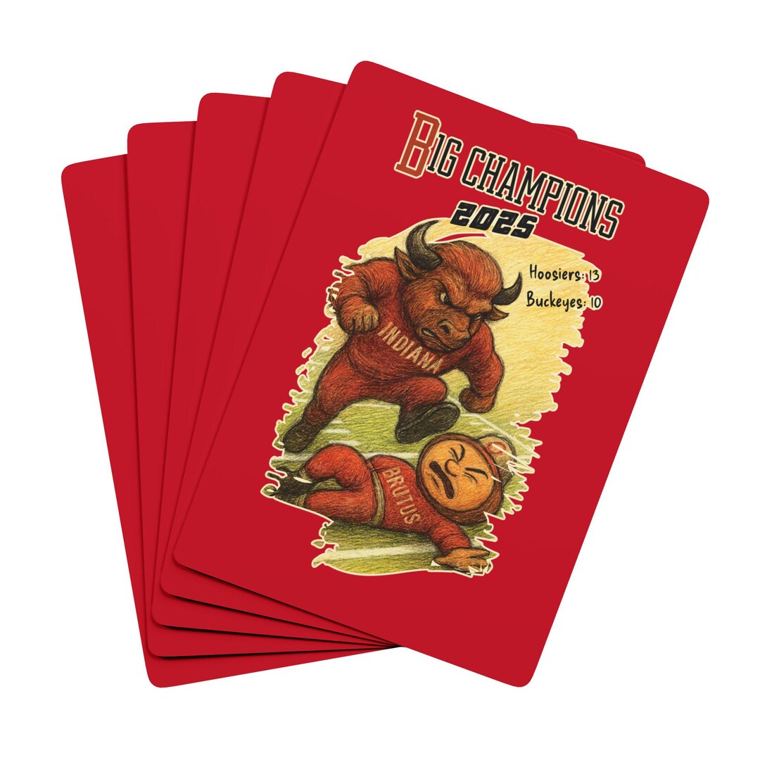 B1G Champions Indiana Hoosiers Playing Cards - Etsy