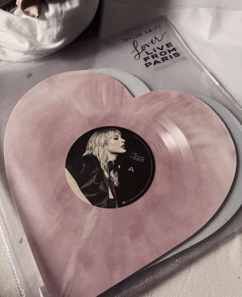 NEW Taylor Swift Lover live From Paris Heart Shaped Limited Vinyl ...
