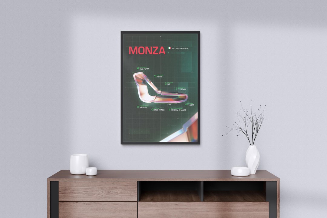 Monza Circuit Poster – Temple of Speed – F1 Wall Art - Etsy