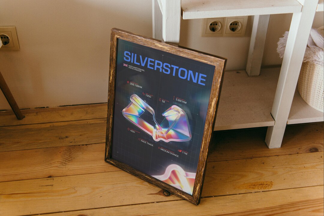 Silverstone Circuit F1 Track Map Print British Grand Prix Wall Art - Etsy