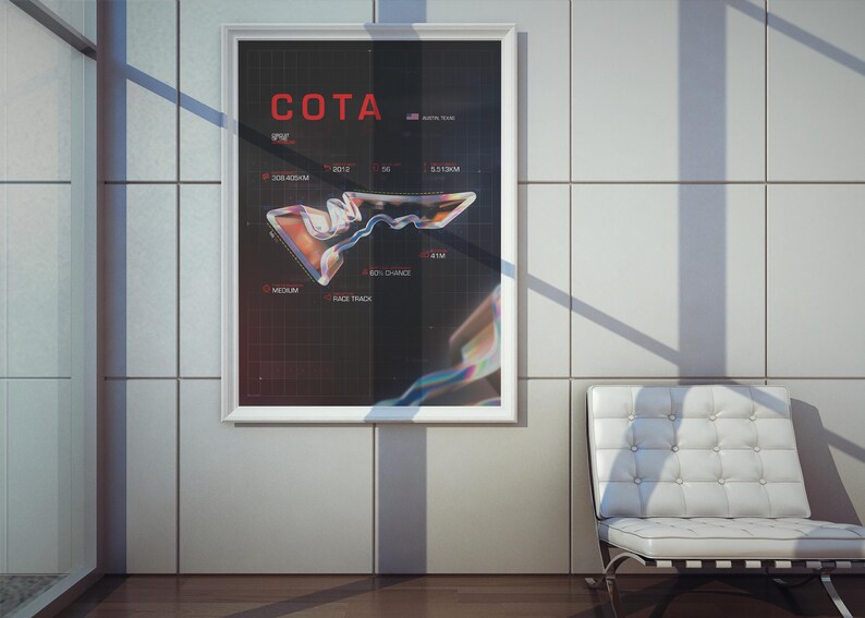 Circuit of the Americas Poster - COTA F1 Track Art Print - Etsy
