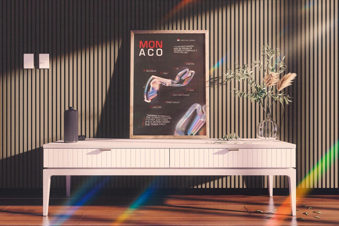 Monaco Grand Prix Circuit - F1 Track Map Print | Monte Carlo Wall Art ...