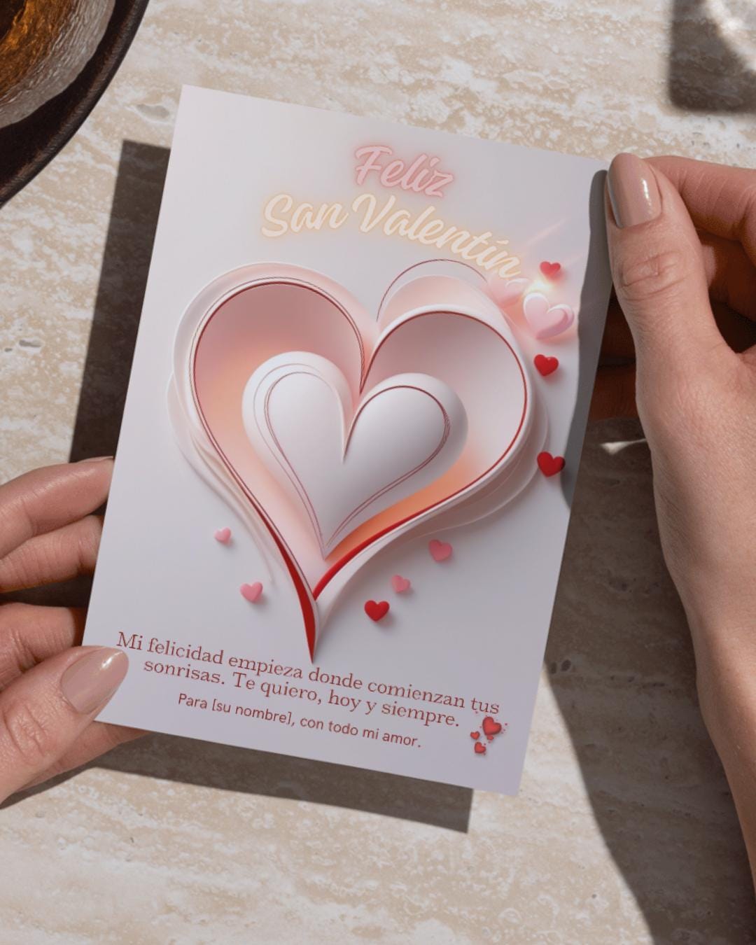 Tarjeta San Valentín En Español, Customizable Valentine's Day Card ...