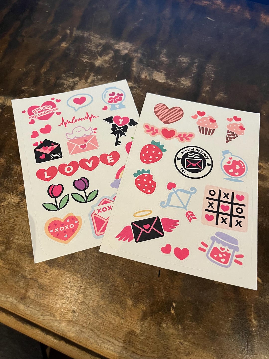 Valentine's Day Sticker Sheets - Etsy