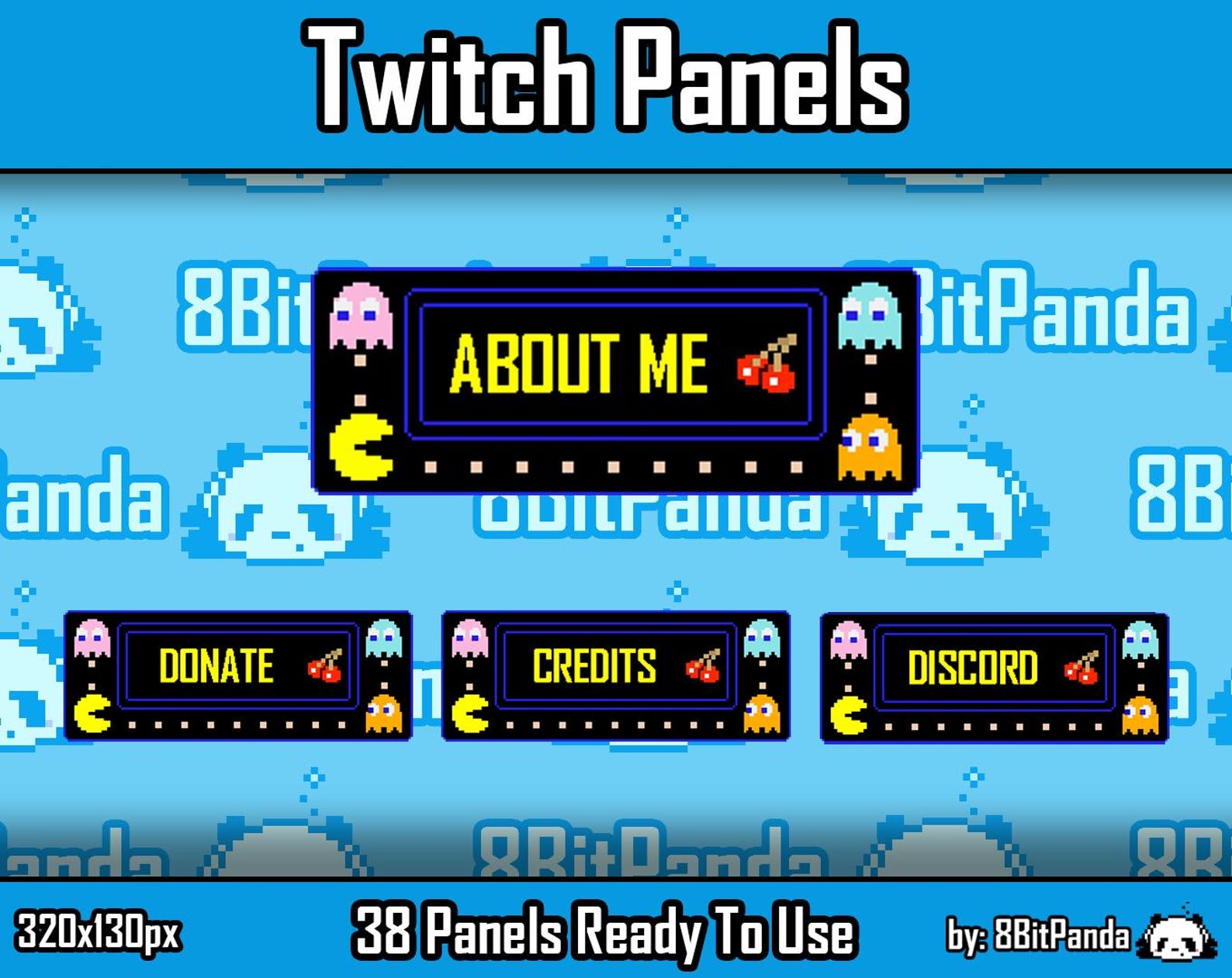 Retro Twitch Panels Pacman - Etsy