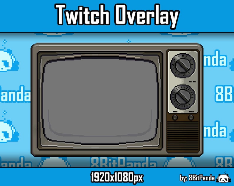Retro Old TV Twitch Streaming Overlay - Etsy