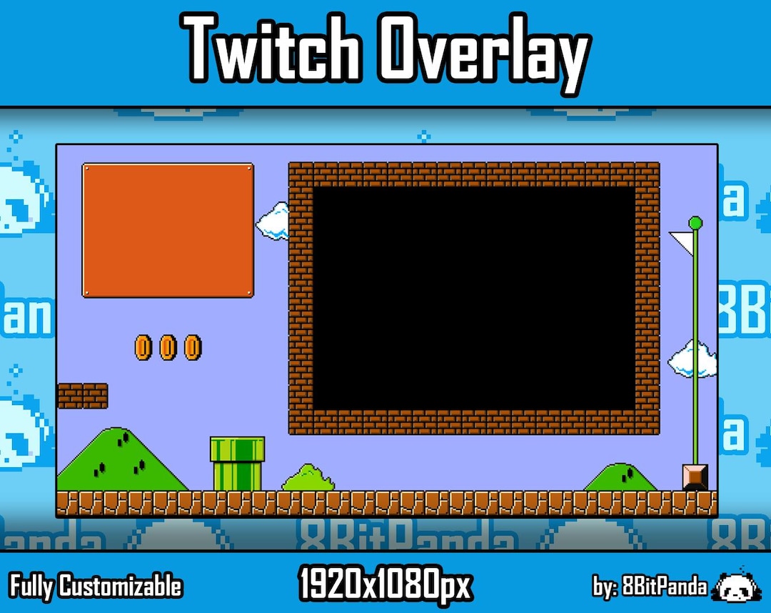 Retro Fan Art Animated Streaming Overlay - Etsy