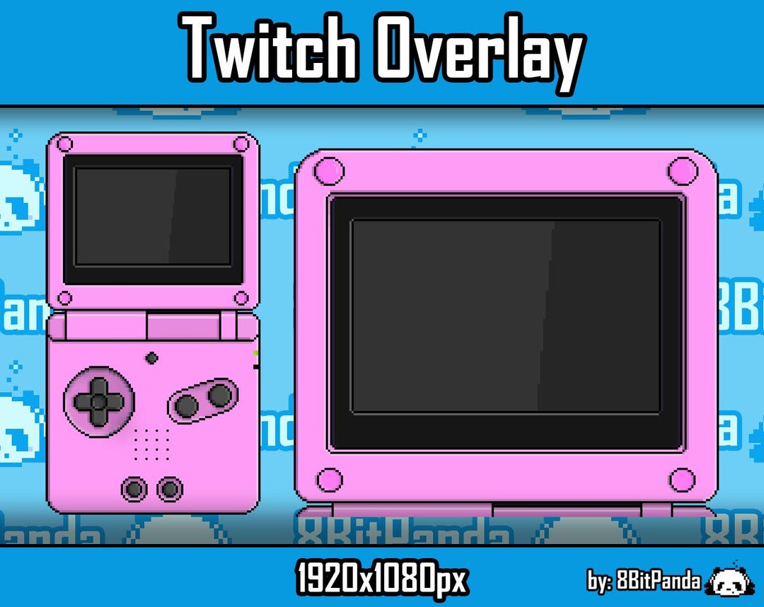 Retro Twitch Overlay GBA SP Pink - Etsy