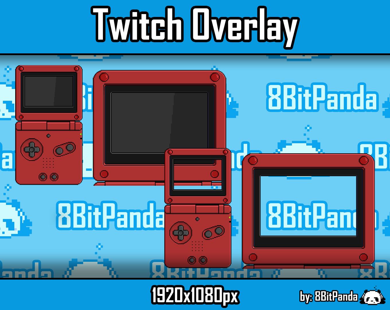 Retro Twitch Overlay GBA SP Red - Etsy