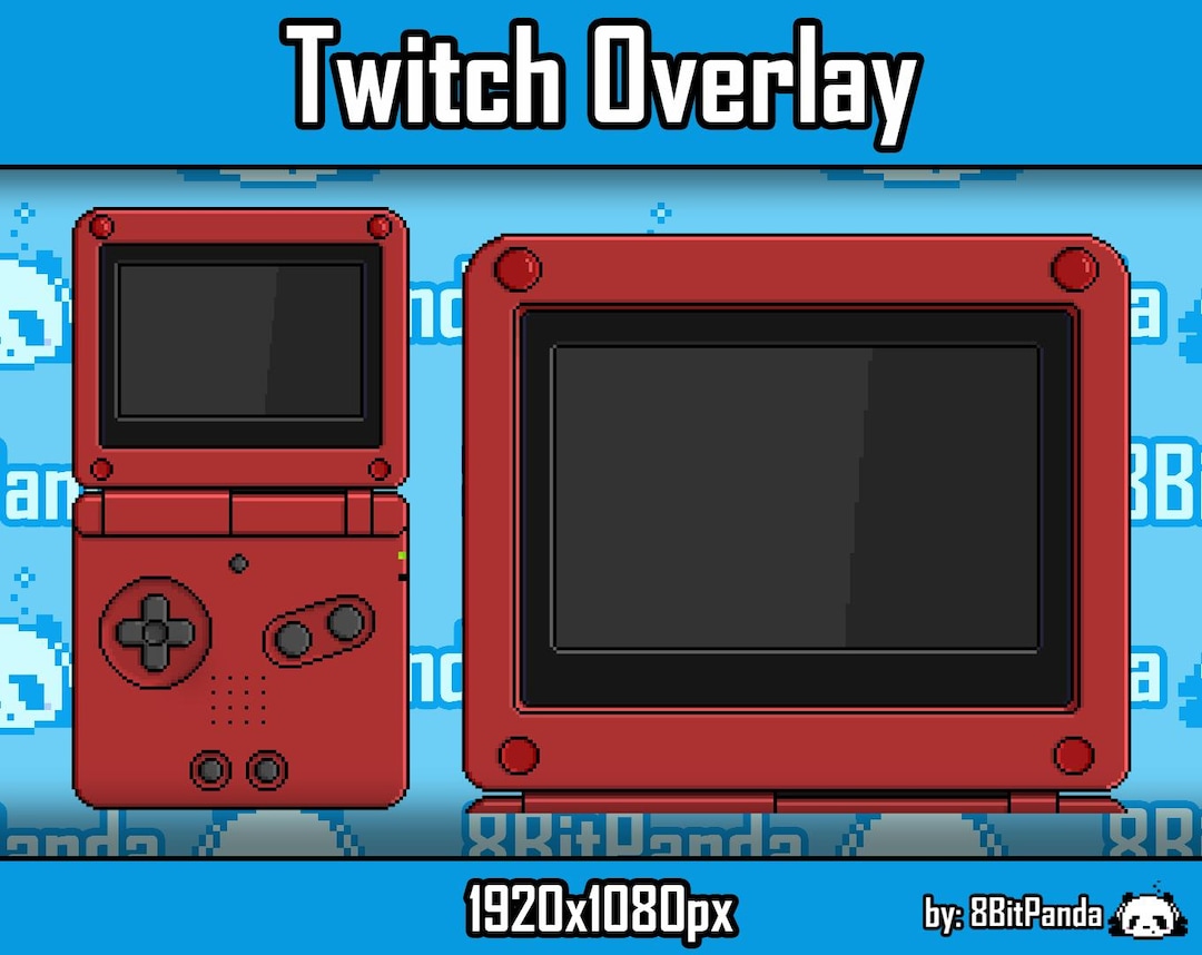 Retro Twitch Overlay GBA SP Red - Etsy