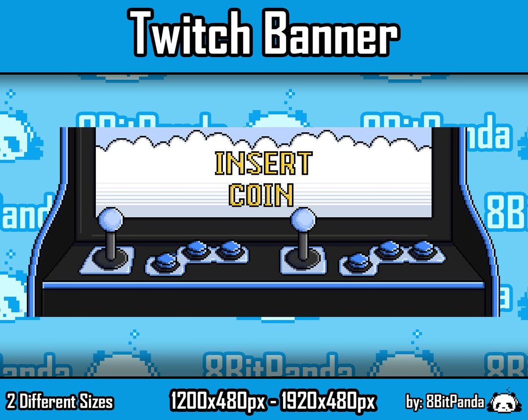 Twitch Banner Blue Arcade Machine - Etsy