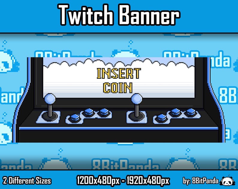 Twitch Banner Blue Arcade Machine - Etsy