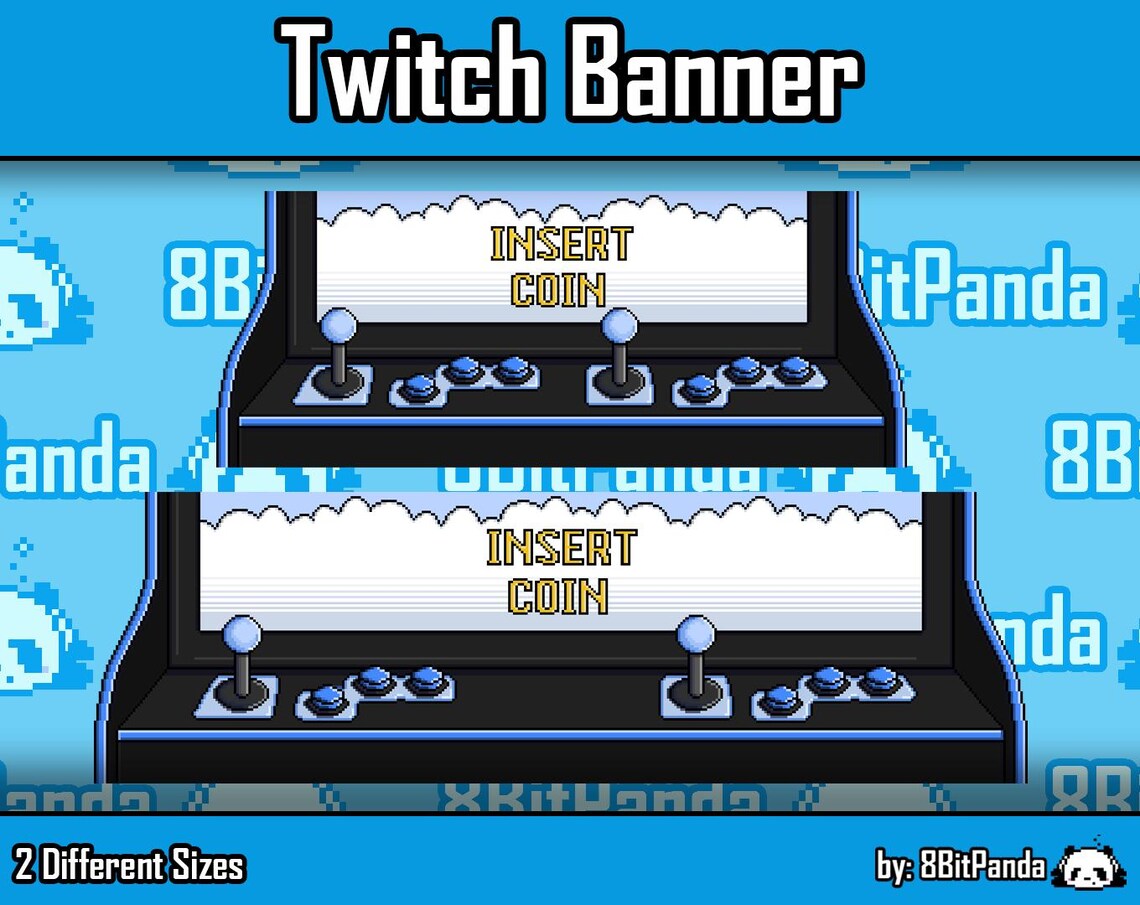 Twitch Banner Blue Arcade Machine - Etsy