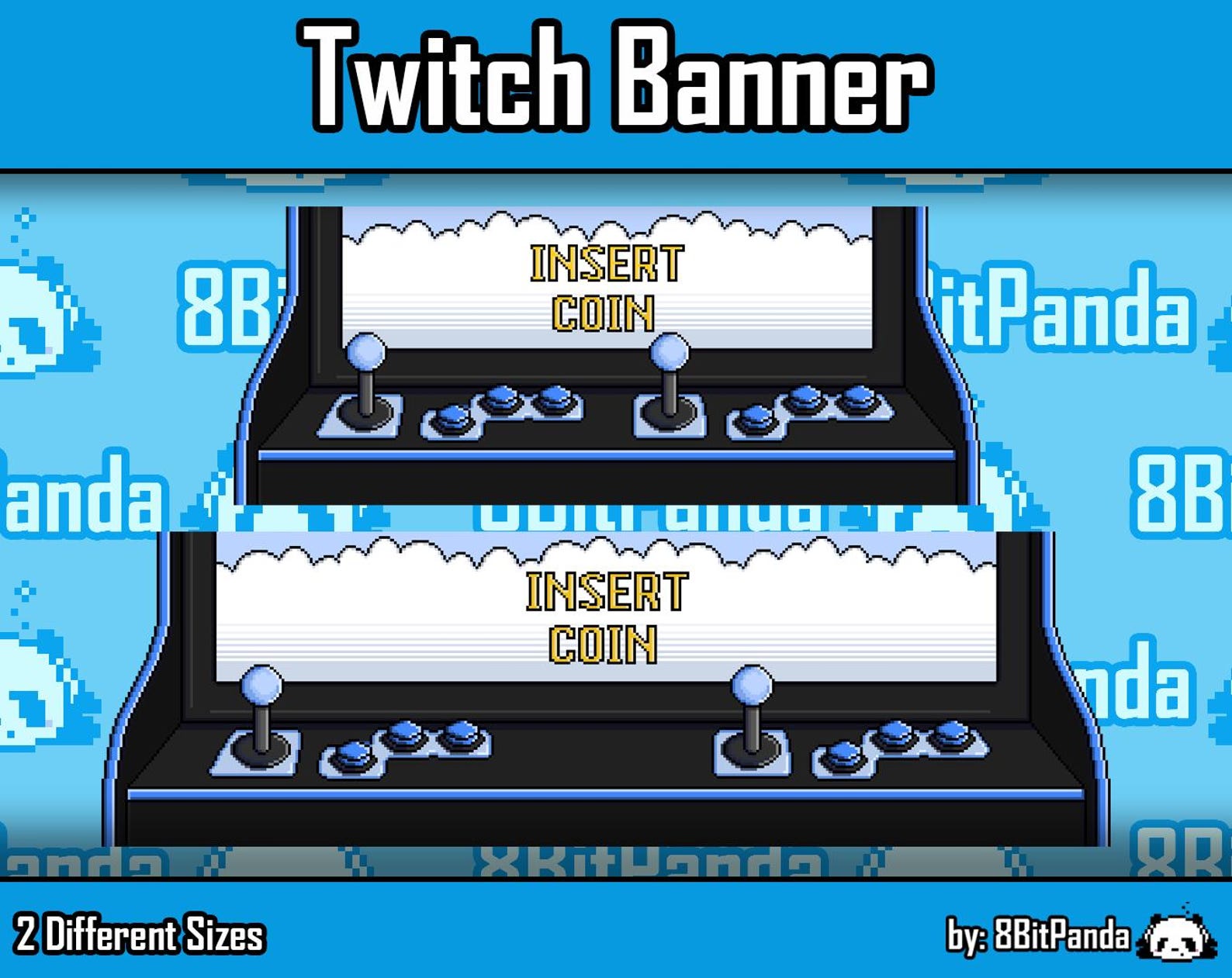 Twitch Banner Blue Arcade Machine - Etsy