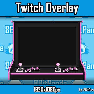 Pink/black Retro Arcade Machine Twitch Overlay - Etsy
