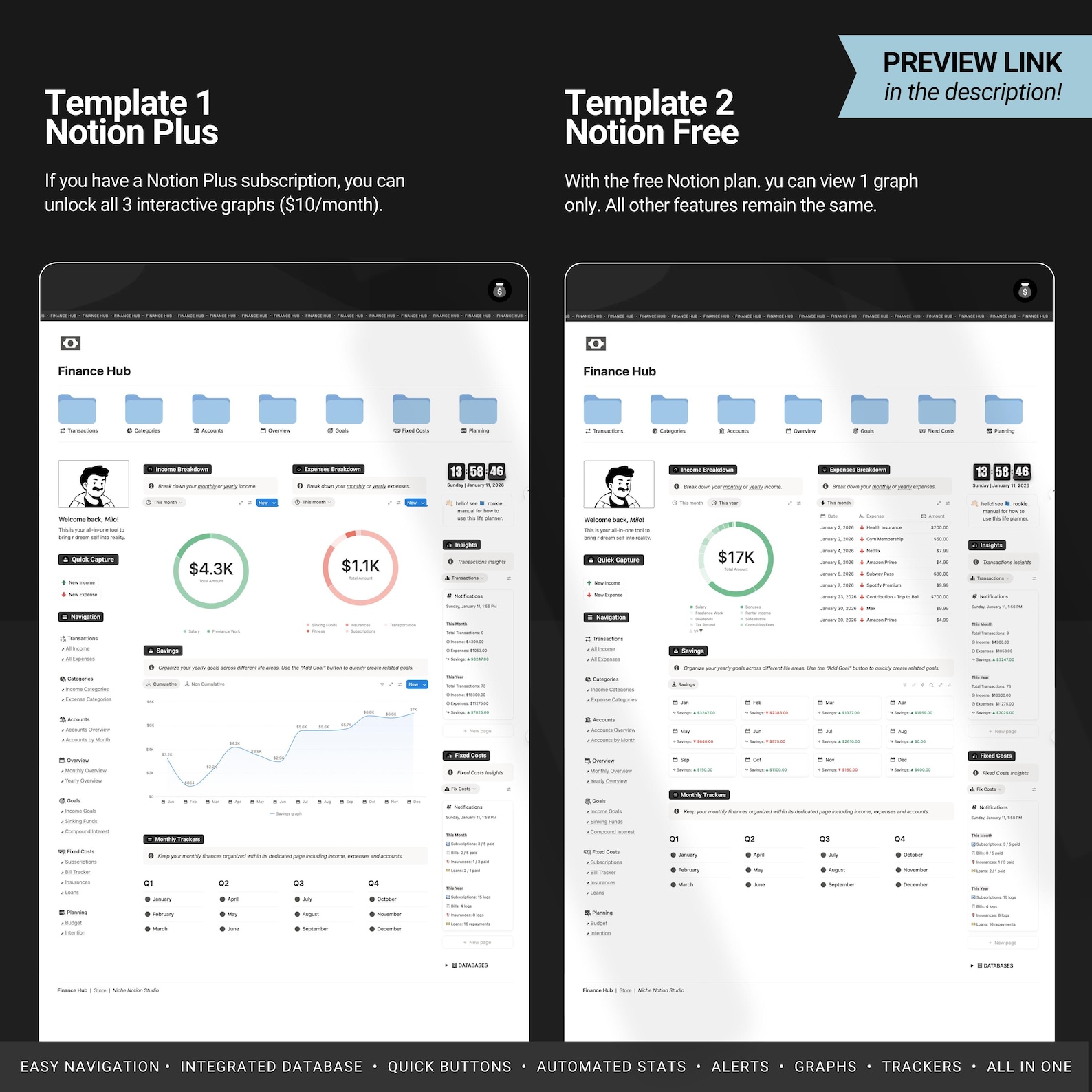Notion Finance Planner Template | Personal Finance Tracker & Budget ...