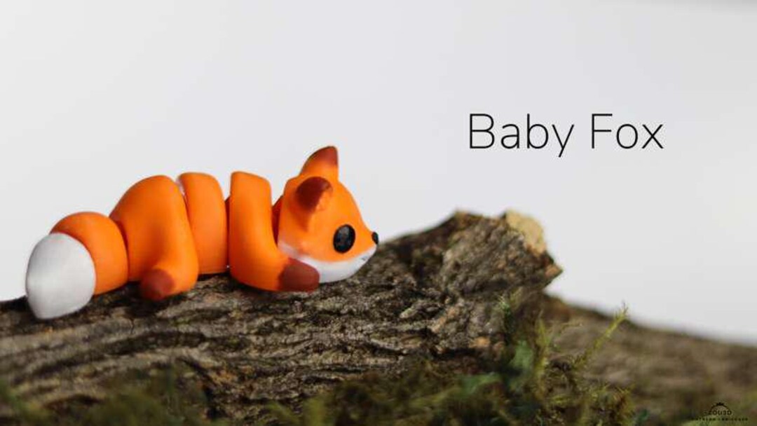 Critterclicks : Cute 3d-printed Fox Fidget Toy - Etsy