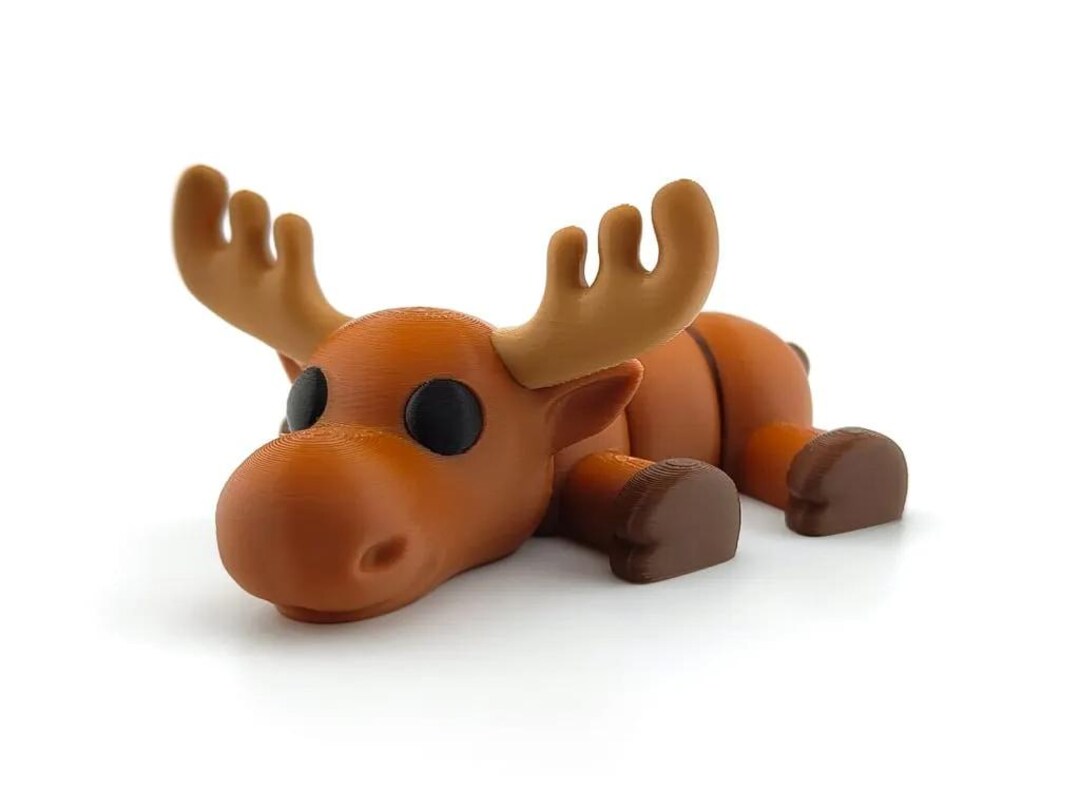 Critterclicks : Cute 3d-printed Moose Fidget Toy - Etsy