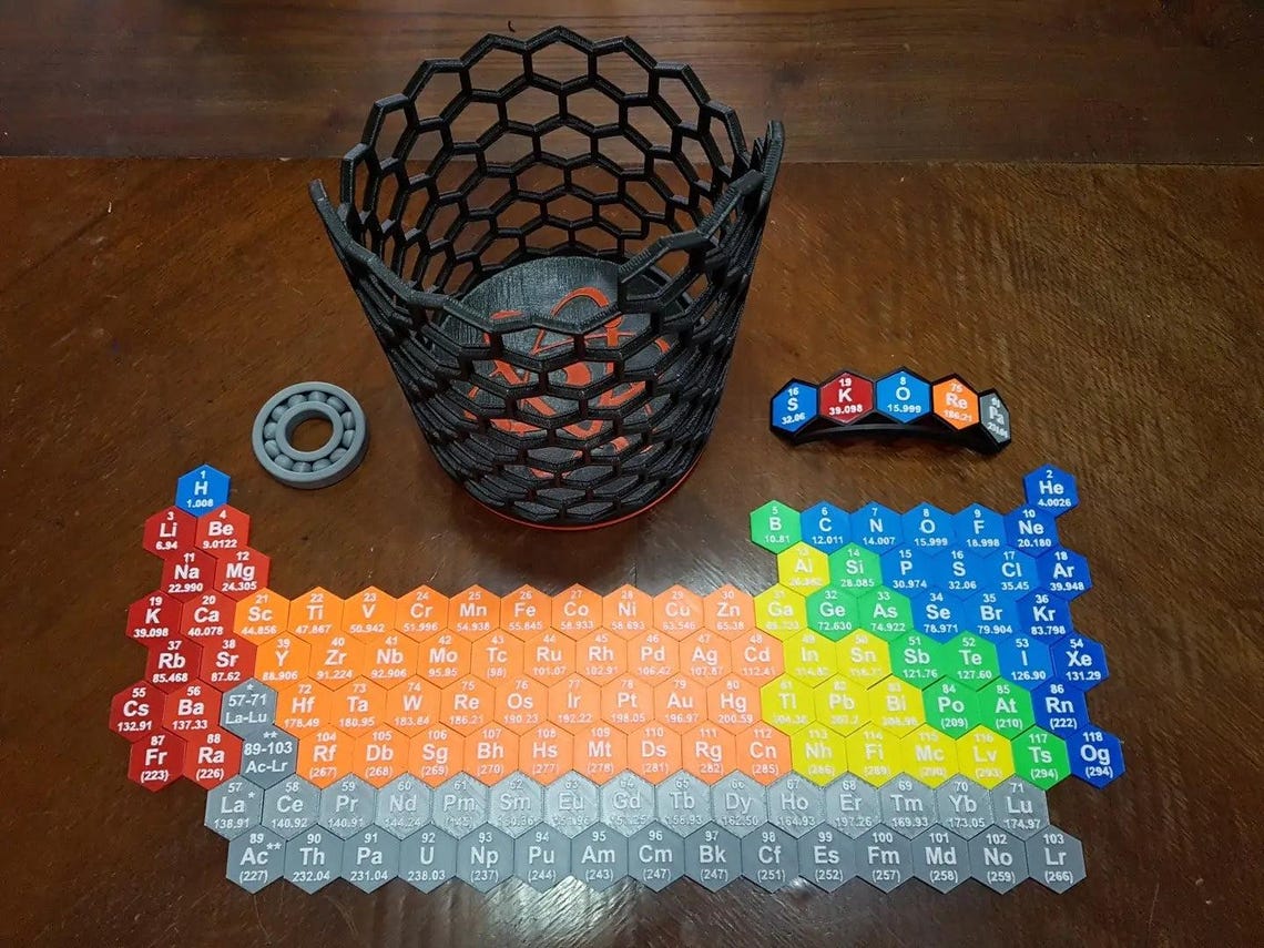 Cylindrical 3D Printed Periodic Table – Unique Chemistry Learning Tool ...