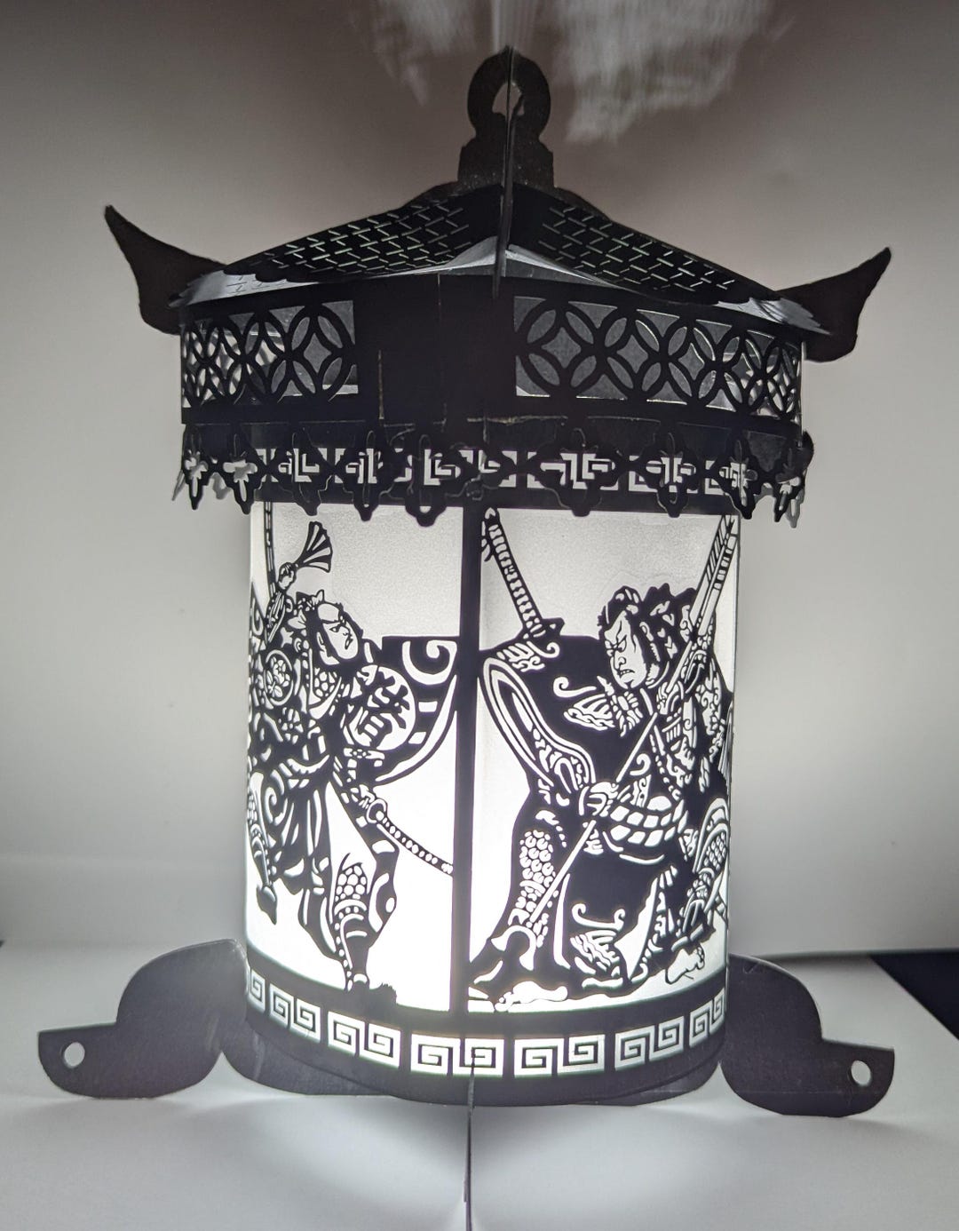 Samurai General Paper Cut Table Lamp: Japanese Lantern DIY (digital ...