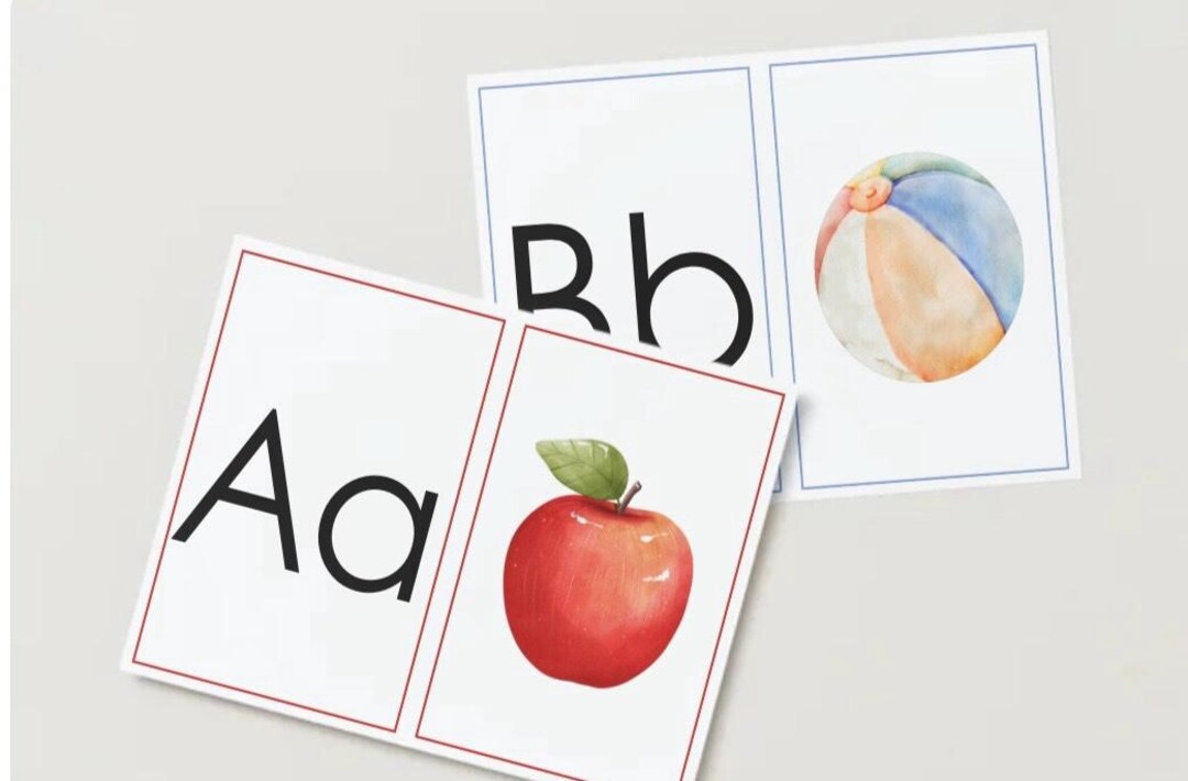 A to Z Alphabet Matching Flashcards | Preschool Learning Printable - Etsy