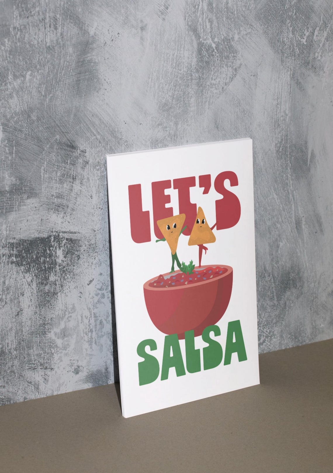 Funny Tortilla Chips Salsa Dance Print: Quirky Kitchen Art (digital ...