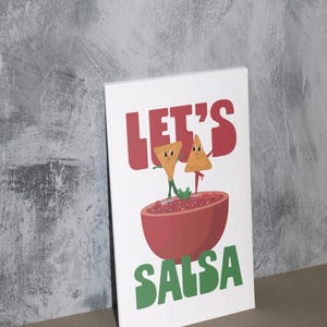 Funny Tortilla Chips Salsa Dance Print: Quirky Kitchen Art (digital ...