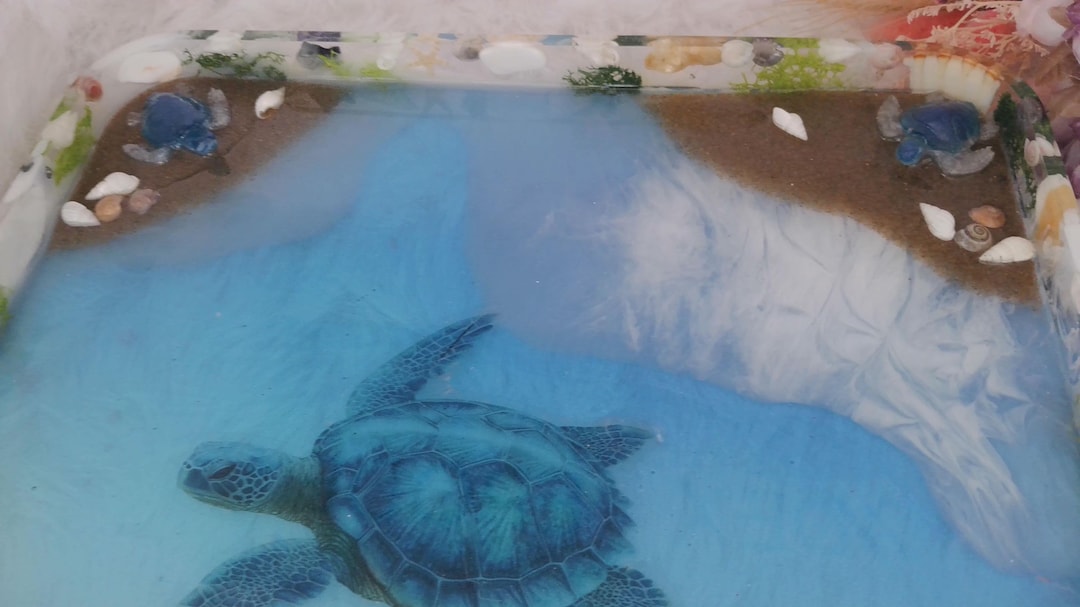 Unique Item Made of Epoxy Resin With Resin Inlays and Shells. - Etsy