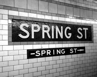Spring Street Subway Sign - Etsy