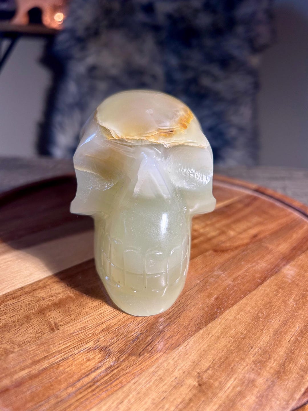 Pistachio Calcite Crystal Skull - Healing, Balance & Spiritual Clarity ...