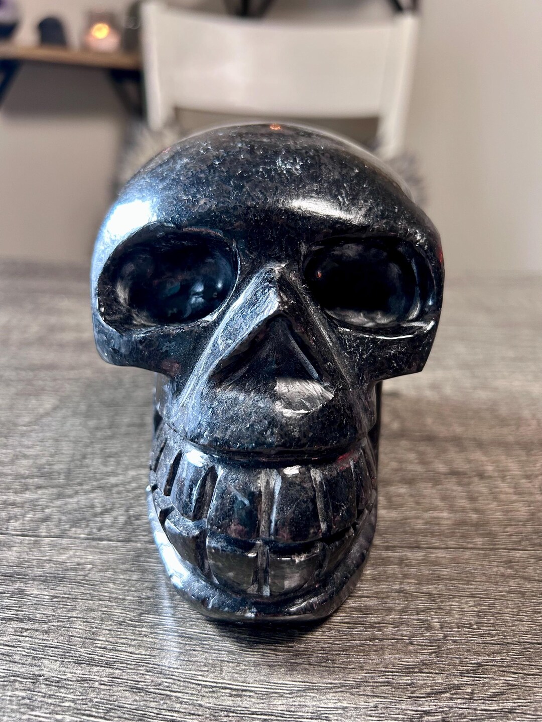 Hand-carved Coppernite 4lbs Crystal Skull - Grounding, Stability ...