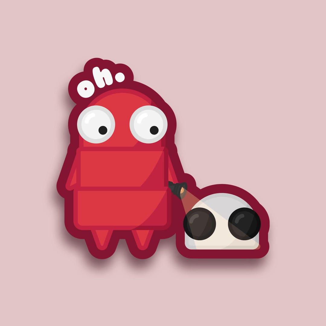 REPO Horror Game Meme 'oh.' Water Resistant Matte Die Cut Sticker ...