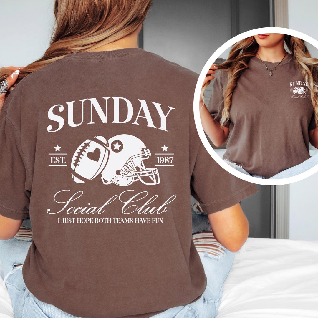 Football Sunday Shirt, Sunday Social Club Shirt, Game Day Crewneck ...