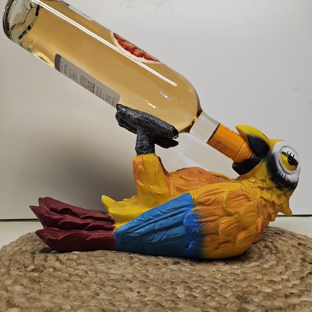 Colorful Yellow Parrot Bottle Holder - Etsy