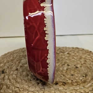 Red Drip Pottery LTD Chip and Dip, Soup and Crackers Serving Dish - Etsy